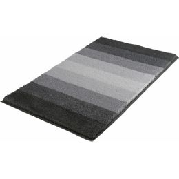 Badematte Meusch "Palace, Badvorleger, Badezimmer Teppich" Gr. 14, grau (schiefer), H:23mm, Kunstfaser, Badematten, Badematte, Badteppich, gestreift, mit Farbverlauf, waschbar