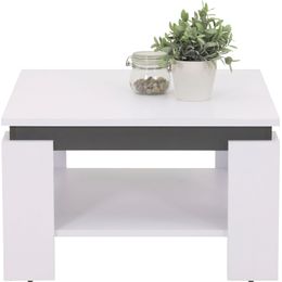 Couchtisch Hela "TIM", wei&szlig; (wei&szlig;, anthr), B:68cm H:41cm T:68cm, Tische, Couchtisch, mit Ablageboden, quadratisch oder rechteckig