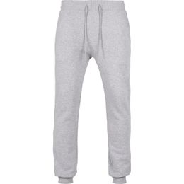 Sweathose Urban Classics "Urban Classics Herren Organic Basic Sweatpants", Herren, Gr. S, US-Gr&ouml;&szlig;en, grau, 100% Baumwolle, unifarben, normal, Hosen Sweathose