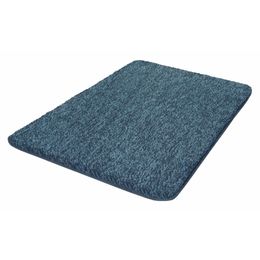 Badematte Kleine Wolke "Seattle, Badvorleger, Badezimmer Teppich" Gr. 4, blau (iceblau), H:25mm, Kunstfaser, Badematten, Badematte, Badteppich, Uni Farben mit Melange Effekt, besonders weich, waschbar