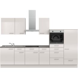 K&uuml;chenzeile Nobilia "Flash I", NEU: individuell anpassbar mit gratis Profi-Beratung", grau (k&uuml;che: grau, korpus: seidengrau, arbeitsplatte: beton schiefergrau nachbildung), B:330,3cm H:216,6cm T:60cm, Komplettk&uuml;chen-Sets, K&uuml;chenzeile, vormontiert, Breite 330 cm, Ausrichtung w&auml;hlbar, wahlw. mit E-Ger&auml;ten