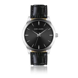 Quarzuhr MARC LAUDER "MC7-S072S", schwarz, Armbanduhren, Herren, Quarzuhr