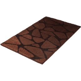 Badematte Kleine Wolke "Inspire, Badvorleger, Badezimmer Teppich" Gr. 1, braun (haselnuss, braun), H:15mm, Kunstfaser, Badematten, Badematte, Badteppich, Stein Optik, waschbar
