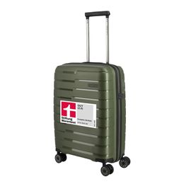 Trolley Travelite "AIR BASE Reisekoffer Hartschale", Gr. B/H/T: 39cm x 55cm x 20cm 37 l, olive, Polypropylen, Koffer, kratzresistenter Oberfl&auml;che und cleverer Innenaufteilung