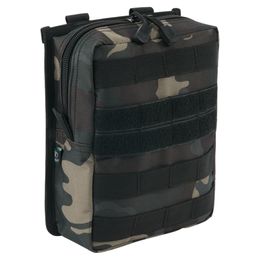 Bauchtasche Brandit "Brandit Accessoires Cross Molle Pouch", Gr. onesize, schwarzcamouflage, Polyester, unifarben, Taschen