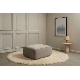 Polsterhocker Home Affaire "Noord 92/66 cm", braun, B:92cm H:44cm T:66cm, 100% PES, Hocker, Polsterhocker, mit Kedernaht, sch&ouml;ne Serienerg&auml;nzung