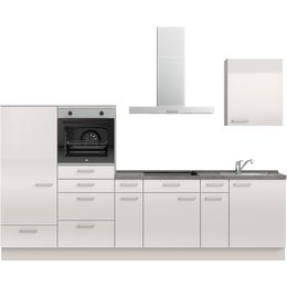 K&uuml;chenzeile Nobilia "Flash I", NEU: individuell anpassbar mit gratis Profi-Beratung", grau (k&uuml;che: grau, korpus: seidengrau, arbeitsplatte: beton schiefergrau nachbildung), B:300,3cm H:216,6cm T:60cm, Komplettk&uuml;chen-Sets, K&uuml;chenzeile, vormontiert, Breite 300 cm, Ausrichtung w&auml;hlbar, wahlw. mit E-Ger&auml;ten