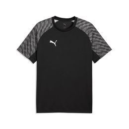 Trainingsshirt Puma "TEAMLIGA26 JERSEY", Herren, Gr. S, schwarz-wei&szlig; (Puma schwarz, Puma wei&szlig;, flat schwarz gray), Interlock, Obermaterial: 100% Polyester, mehrfarbig, regular fit normal, Rundhals, Shirts, Regular Fit, Kurzarm, atmungsaktiv, schnell trocknend