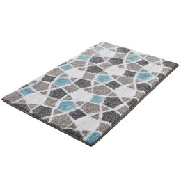 Badematte Kleine Wolke "Sintra, Badvorleger, Badezimmer Teppich", gr&uuml;n (opal), H:15mm, Polyacryl, Badematten, Badematte, Badteppich, modernes Mosaikdesign