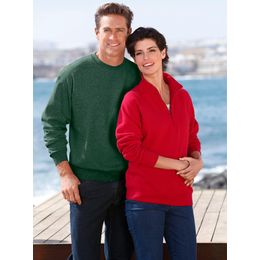 Sweatshirt Fruit of the Loom, Damen, Gr. 6, gr&uuml;n (tannengr&uuml;n), 80% Baumwolle, 20% Polyester, unifarben, Rundhals, Sweatshirts Sweatshirt