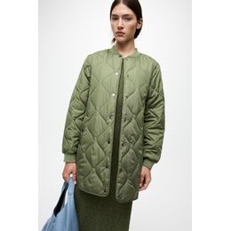 Steppmantel Vila "VITATE L/S QUILT JACKET - NOOS", Damen, Gr. 38, olivine, Steppware, Obermaterial: 100% Polyester, unifarben, regular fit Po-bedeckend, Rippb&uuml;ndchen, M&auml;ntel Steppmantel, Kunstfaser