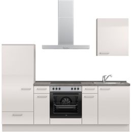 K&uuml;chenzeile Nobilia "Flash I", NEU: individuell anpassbar mit gratis Profi-Beratung", grau (k&uuml;che: grau, korpus: seidengrau, arbeitsplatte: beton schiefergrau nachbildung), B:240,3cm H:216,6cm T:60cm, Komplettk&uuml;chen-Sets, K&uuml;chenzeile, vormontiert, Breite 240 cm, Ausrichtung w&auml;hlbar, wahlw. mit E-Ger&auml;ten
