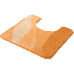 Badematte Kleine Wolke "Malena, Badvorleger, Badezimmer Teppich", braun (rost), H:20mm, Polyacryl, Badematten, Badematte, Badteppich, modernes Wellen Design, Farbverlauf, waschbar