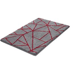 Badematte Kleine Wolke "&raquo;Bondi&laquo;, Badvorleger, Badezimmer Teppich", rubin, H:20mm, Polyacryl, Badematten, Badematte, Badteppich, modernes geometrisches Design, weicher Hochflor