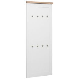 Garderobenpaneel OTTO HOME "Heide", wei&szlig; (wei&szlig;, eichefarben), Garderobenpaneele, Garderobenpaneel, mit 8 Haken, H&ouml;he 120 cm, Breite 50 cm