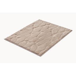 Badematte Kleine Wolke "&raquo;Tondo&laquo;, Badvorleger, Badezimmer Teppich", seide, H:5mm, Polyester, Badematten, Badematte, Badteppich, Uni Farben, moderens Design, Hoch-Tief Effekt