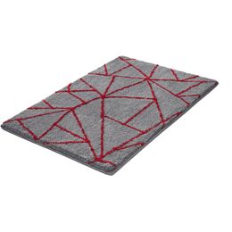 Badematte Kleine Wolke "&raquo;Bondi&laquo;, Badvorleger, Badezimmer Teppich", rubin, H:20mm, Polyacryl, Badematten, Badematte, Badteppich, modernes geometrisches Design, weicher Hochflor