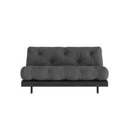 Daybett Karup Design "Roots Sofa Bed, Schlafsofa,, Bettfunktion, FSC-Massivholz", grau (dunkelgrau), B:160cm H:85cm, Bezug: 80% Baumwolle, 20% Polyester, Daybetten, Inkl. Futonmatratze, Made in Europe, langlebig, B: 140 oder 160 cm