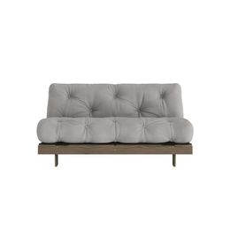 Daybett Karup Design "Roots Sofa Bed, Schlafsofa,, Bettfunktion, FSC-Massivholz", grau, B:160cm H:85cm, Bezug: 80% Baumwolle, 20% Polyester, Daybetten, Inkl. Futonmatratze, Made in Europe, langlebig, B: 140 oder 160 cm