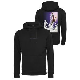 Hoodie MisterTee "MisterTee Herren Way Up In The Sky Hoody", Herren, Gr. XS, schwarz, 65% Baumwolle, 35% Polyester, bedruckt, Sweatshirts Hoodie