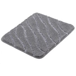 Badematte Kleine Wolke "Tram, Badvorleger, Badezimmer Teppich", grau (anthrazit), H:20mm, Polyacryl, Badematten, Badematte, Badteppich, modernes Wellen Design, Hoch-Tief Effekt