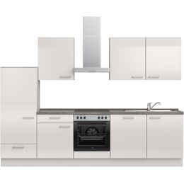K&uuml;chenzeile Nobilia "Flash I", NEU: individuell anpassbar mit gratis Profi-Beratung", grau (k&uuml;che: grau, korpus: seidengrau, arbeitsplatte: beton schiefergrau nachbildung), B:300,3cm H:216,6cm T:60cm, Komplettk&uuml;chen-Sets, K&uuml;chenzeile, vormontiert, Breite 300 cm, Ausrichtung w&auml;hlbar, wahlw. mit E-Ger&auml;ten