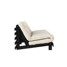 Daybett Karup Design "Roots Sofa Bed, Schlafsofa,, Bettfunktion, FSC-Massivholz", beige (linen), B:160cm H:85cm, Bezug: 75% Baumwolle, 25% Leinen, , Daybetten, Inkl. Futonmatratze, Made in Europe, langlebig, B: 140 oder 160 cm