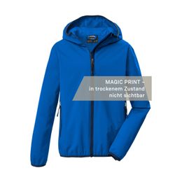 Funktionsjacke Killtec "KOS 145 BYS JCKT", Jungen, Gr. 116, royalblau, Obermaterial: 100% Polyester.Futter: 100% Polyester, Jacken Funktionsjacke, Kinderjacke mit Magic Print, wasserdicht, Kapuze, Kinnschutz