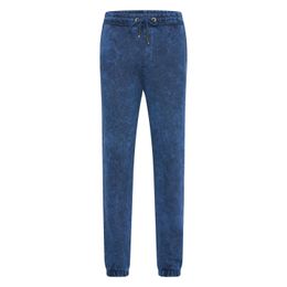 Sweathose Rusty Neal, Herren, Gr. 3XL, EURO-Gr&ouml;&szlig;en, blau (indigo), 100% Baumwolle, Hosen Sweathose, mit verwaschenem Muster