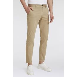 Chinohose BOSS Orange "slim", Herren, Gr. 38, L&auml;nge 30, braun (239_light, pastel_braun), Web, Obermaterial: 97% Baumwolle, 3% Elasthan, unifarben, slim fit kn&ouml;chellang, Hosen Chinohose, mit Ges&auml;&szlig;taschen