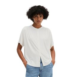 Marc O'Polo Kurzarmshirt MARC O'POLO "aus LENZING&trade; ECOVERO&trade;", Damen, Gr. L, wei&szlig; cotton, Obermaterial: 94% Viskose, 6% Elasthan, unifarben, regular fit, normaler Saum, Shirts