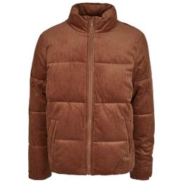 Outdoorjacke Urban Classics "Urban Classics Herren Boxy Corduroy Puffer Jacket", Herren, Gr. L, toffee, 100% Baumwolle, unifarben, normal, amerikanischer Ausschnitt, Jacken Outdoorjacke