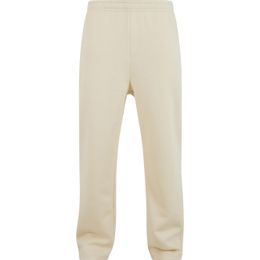 Trekkinghose Urban Classics "Urban Classics Fluffy Trackpants", Herren, Gr. M, US-Gr&ouml;&szlig;en, beige (sandwei&szlig;), 70% Baumwolle, 30% Polyester, unifarben, loose fit, Hosen Trekkinghose