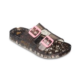 Sandale Roxy "RG KATTIE GLITTER", M&auml;dchen, Gr. 35, schwarz, multi, EVA, Synthetik, Schuhe Sandale, Pantolette, Sommerschuh