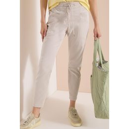 Stoffhose Cecil "Style Chelsea", Damen, Gr. XXL (46), L&auml;nge 28, grain beige, Web, Obermaterial: 60% Lyocell, 37% Baumwolle, 3% Elasthan, unifarben, loose fit lang, Hosen Stoffhose, Sommerhose im Washed-Look
