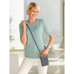Kurzarmpullover Casual Looks "Pullover", Damen, Gr. 40, gr&uuml;n (kalkmint), 50% Baumwolle, 50% Polyacryl, unifarben, Pullover