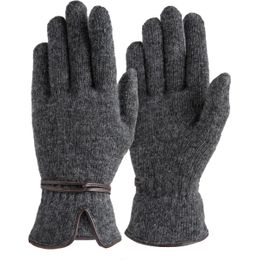 Strickhandschuhe Pearlwood, Damen, Gr. 7.5, grau (grau meliert), Materialmix, Handschuhe, elastischer Strickbund