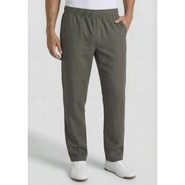 Schlupfhose John Devin "Leinen-Mix", Herren, Gr. L (52/54), N-Gr, khaki, Web, Obermaterial: 70% Viskose (LENZING&trade; ECOVERO&trade;), 30% Leinen, regular fit lang, Hosen Schlupfhose
