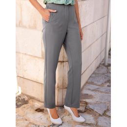 Jerseyhose Inspirationen, Damen, Gr. 36, Normalgr&ouml;&szlig;en, grau, 76% Polyester, 20% Viskose, 4% Elasthan, unifarben, Hosen Jerseyhose