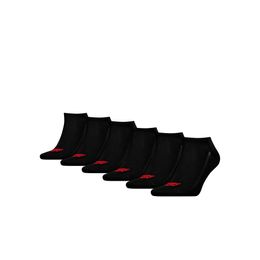 Levi's Sneakersocken LEVI'S "LEVIS LOW CUT BATWING LOGO 6P ECOM", Herren, Gr. 35-38, schwarz, Baumwollmischung, bedruckt, unifarben mit Farbeinsatz, normal, Socken Sneakersocken, mit breitem Logobund