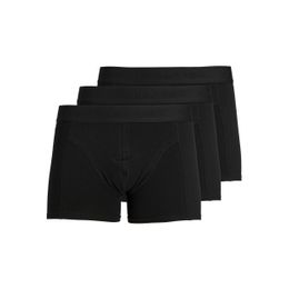 Jack & Jones Boxer JACK & JONES "JAC Waistband Trunks", Herren, Gr. XXL, 3 Stk., schwarz, Jersey, Obermaterial: 95% Baumwolle, 5% Elasthan, unifarben, Unterhosen