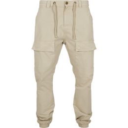Sweathose Urban Classics "Urban Classics Herren Front Pocket Cargo Jogging Pants", Herren, Gr. L, US-Gr&ouml;&szlig;en, concrete, 100% Baumwolle, unifarben, relaxed fit, Hosen Sweathose