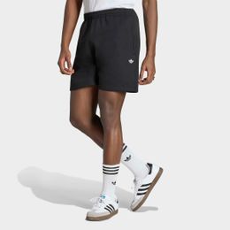 Shorts adidas originals "TREFOIL ESSENTIALS FLEECE-, 18 CM", Herren, Gr. L, L-Gr, schwarz, innenbeinl&auml;nge ca. 23 cm, Obermaterial: 82% Baumwolle, 18% Polyester, Hosen Shorts
