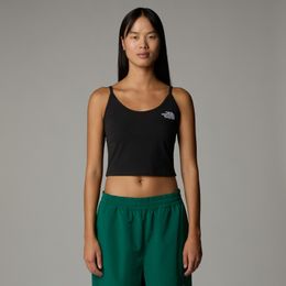 Tanktop The North Face "Kurzgeschnittenes Tank Top f&uuml;r Damen", Damen, Gr. M, schwarz (tnf schwarz), Obermaterial: 95% Baumwolle, 5% Elasthan, Tops Tanktop, kurzgeschnitten, sportlicher Stil, aus Baumwollmix