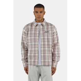 Langarmhemd Pegador "Soglio Oversized Flannel Shirt", Herren, Gr. L, N-Gr, washed checked powder pink, Web, Obermaterial: 100% Baumwolle, kariert, oversize normal, ohne Ausschnitt, 1-Knopf-Manschette, Hemden, Baumwolle, oversize