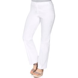 Webhose sheego, Damen, Gr. 20, Kurzgr&ouml;&szlig;en, wei&szlig;, 70% Viskose, 25% Polyamid, 5% Elasthan, unifarben, Hosen