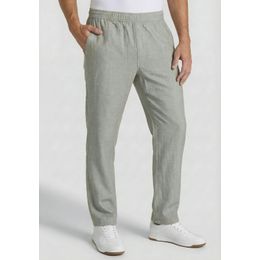 Schlupfhose John Devin "Leinen-Mix", Herren, Gr. L (52/54), N-Gr, hellgr&uuml;n, Web, Obermaterial: 70% Viskose (LENZING&trade; ECOVERO&trade;), 30% Leinen, regular fit lang, Hosen Schlupfhose