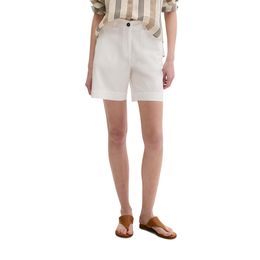 Marc O'Polo Shorts MARC O'POLO "aus Material-Mix", Damen, Gr. 40, Normalgr&ouml;&szlig;en, wei&szlig;, Twill, Obermaterial: 97% Baumwolle, 3% Elasthan, unifarben, regular fit kurz, Hosen Shorts