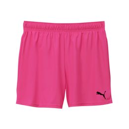 Trainingsshorts Puma "TEAMGOAL SHORTS WMNS", Damen, Gr. S, N-Gr, fluro pink pes, Puma schwarz, Interlock, Obermaterial: 100% Polyester, unifarben, regular fit kniefrei, Hosen, aus Interlock-Material, kniefrei, sportlicher Stil