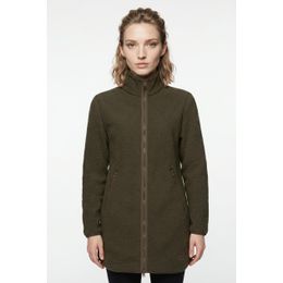 Funktionsmantel Jack Wolfskin "HIGH CURL COAT W", Damen, Gr. L, obsidian mos, Obermaterial: 100% Polyester, M&auml;ntel, W&auml;rmend, winddicht, &Uuml;bergangsjacke